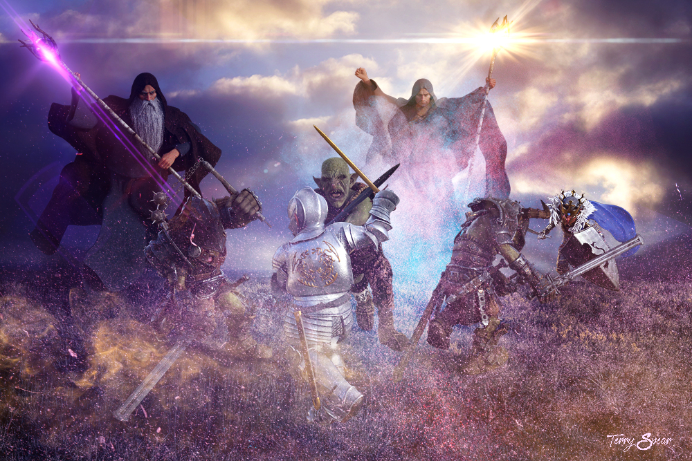 Battle Between Goblins and Dwarves and Mages–Fantasy Art | Terry Spear ...